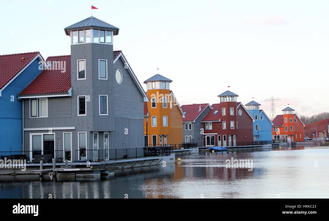 Colourful houses at reitdiephaven hi-res stock photography and images ...