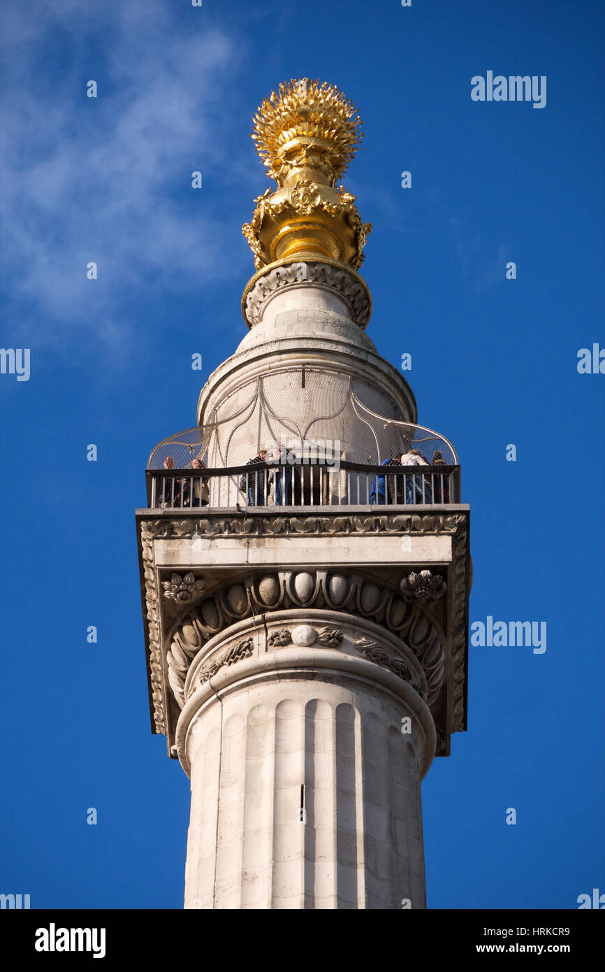 Christopher wren designed the monument london hi-res stock photography ...