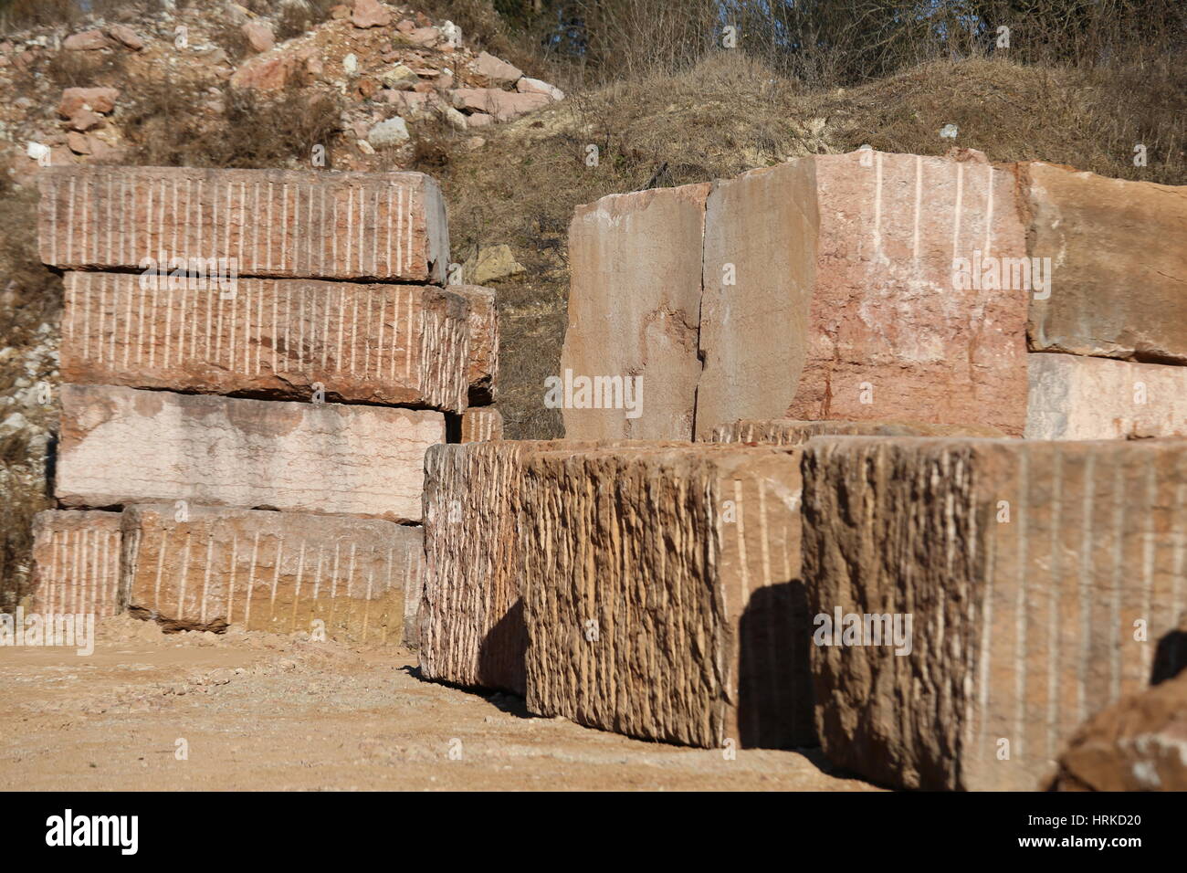 huge marble blocks at a wide quarry outdoors Stock Photo - Alamy