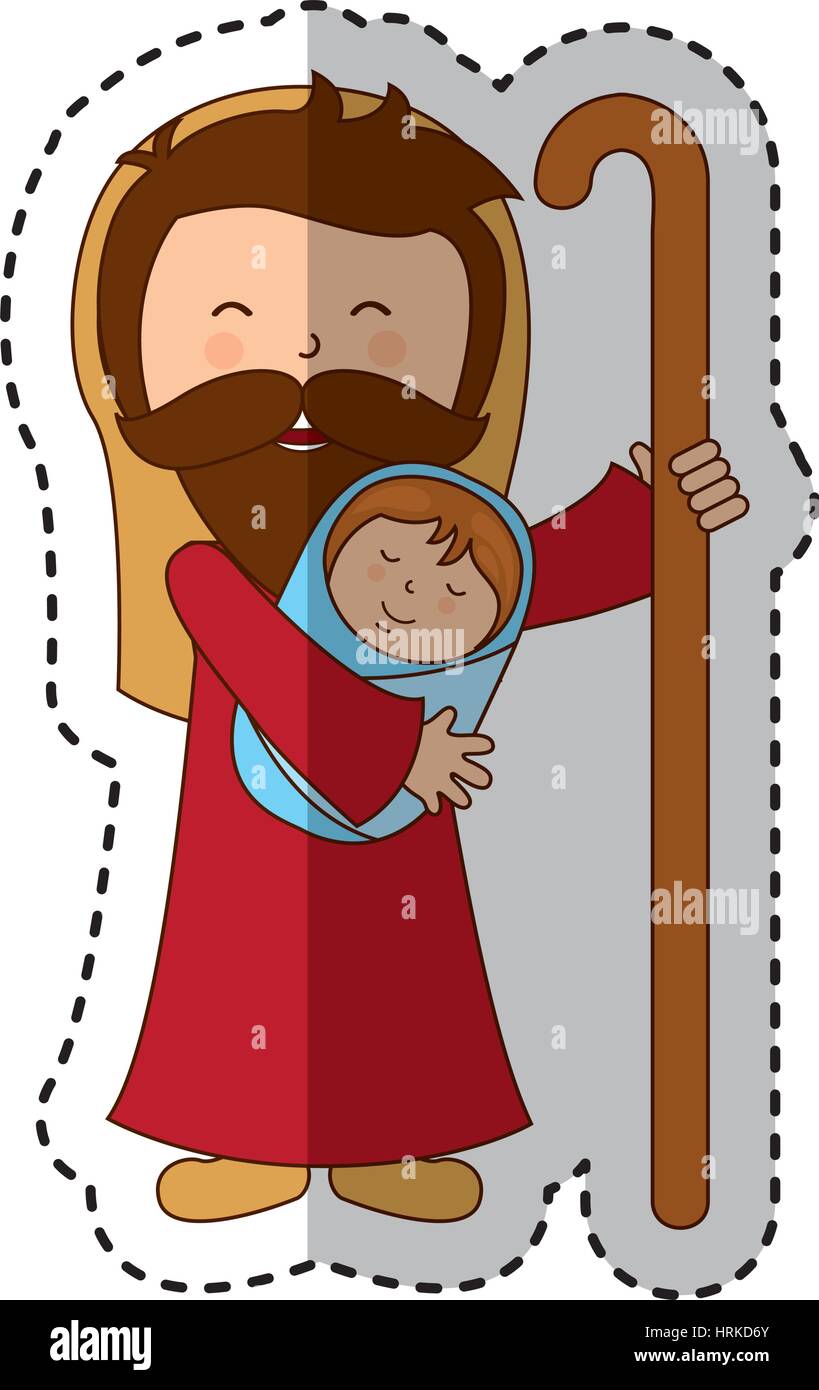 saint joseph manger character Stock Vector Image & Art - Alamy
