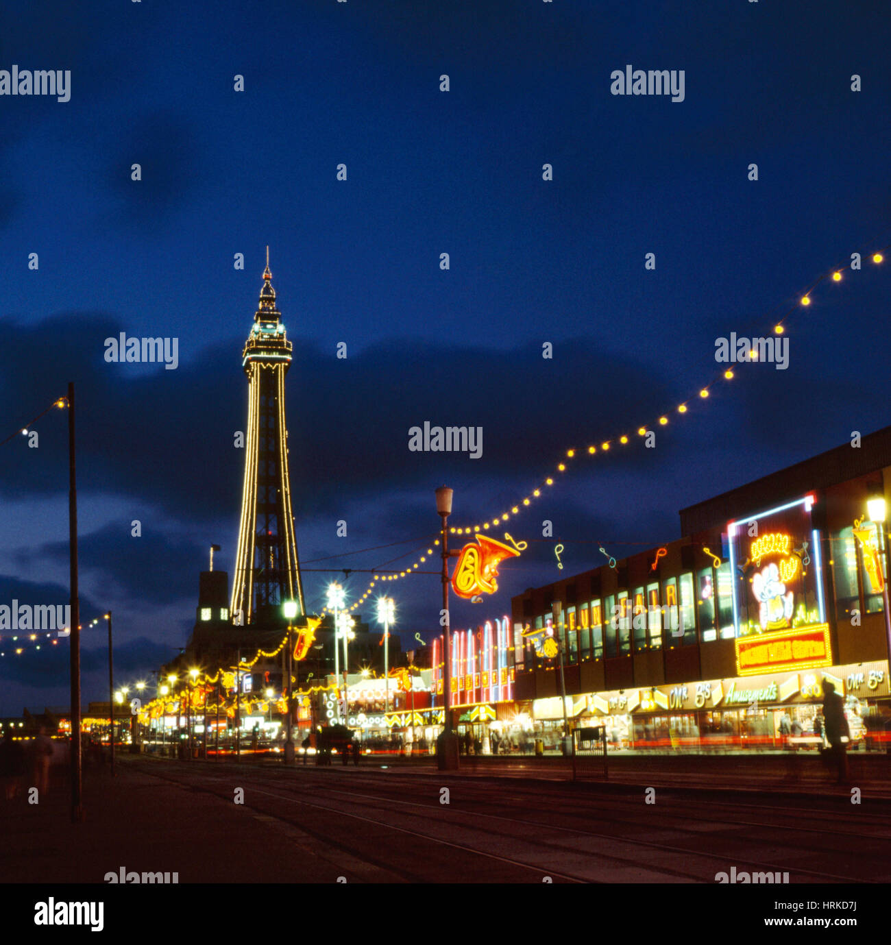Blackpool Tower At Night High Resolution Stock Photography and Images ...