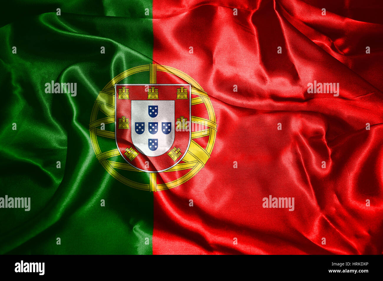 Flags portugal european union waving hi-res stock photography and ...