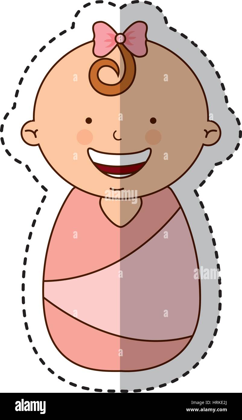 cute baby girl character Stock Vector Image & Art - Alamy