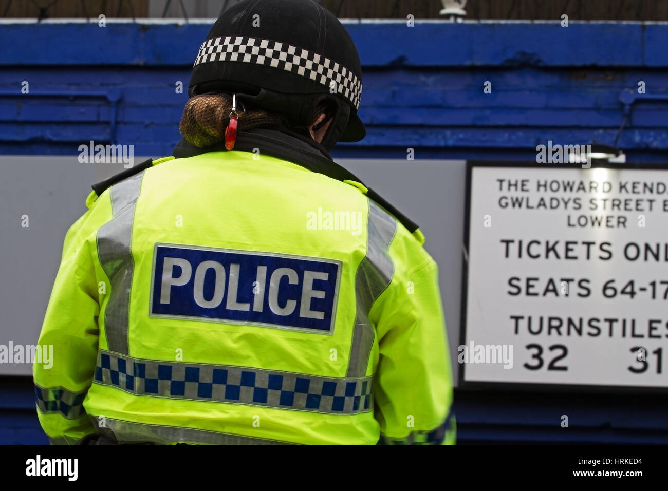 Police and fans outside the ground hi-res stock photography and images ...