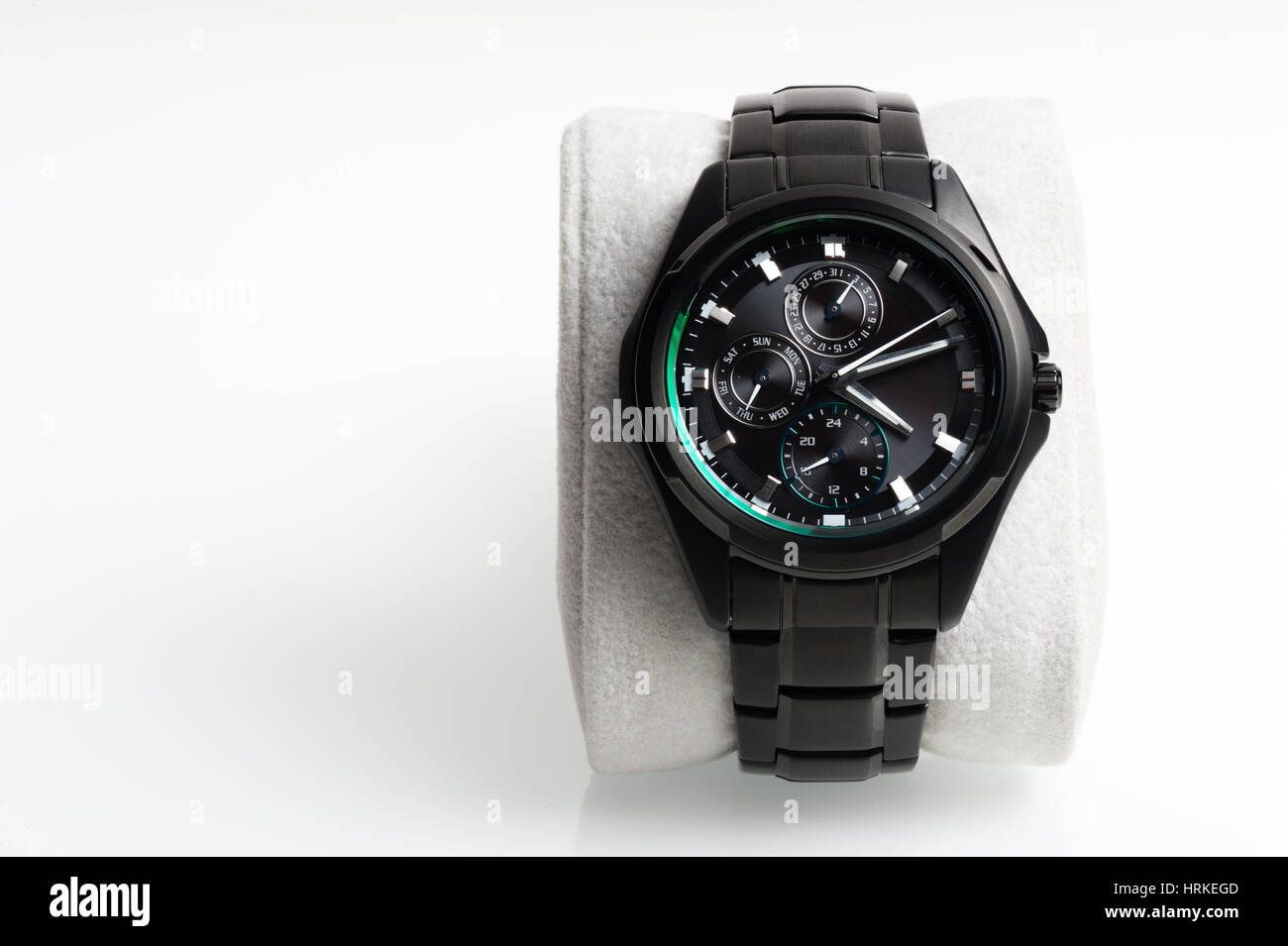 closeup black men watch on white background Stock Photo - Alamy