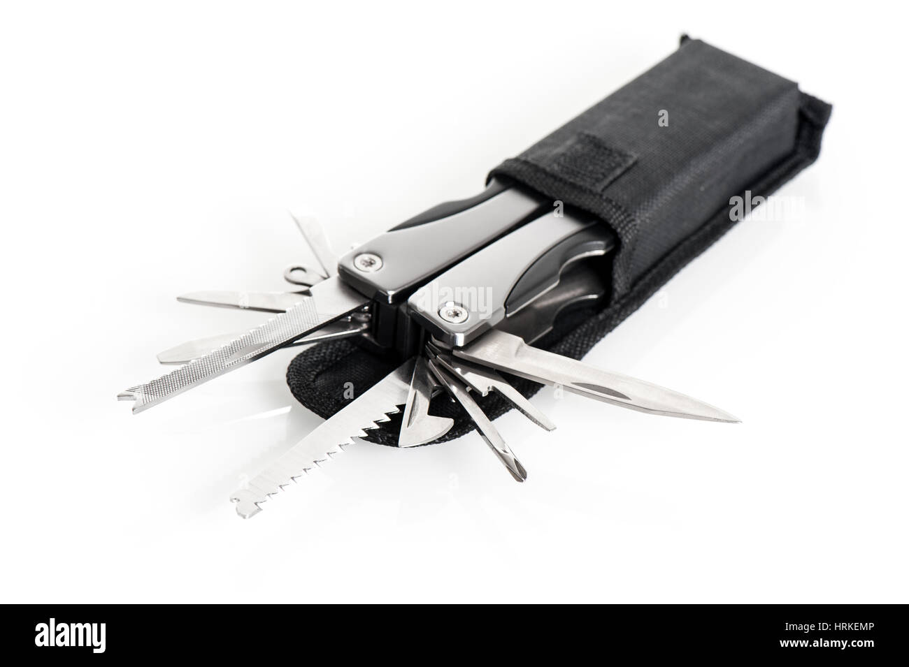 multifunction stainless steel knife isolated on white background Stock ...