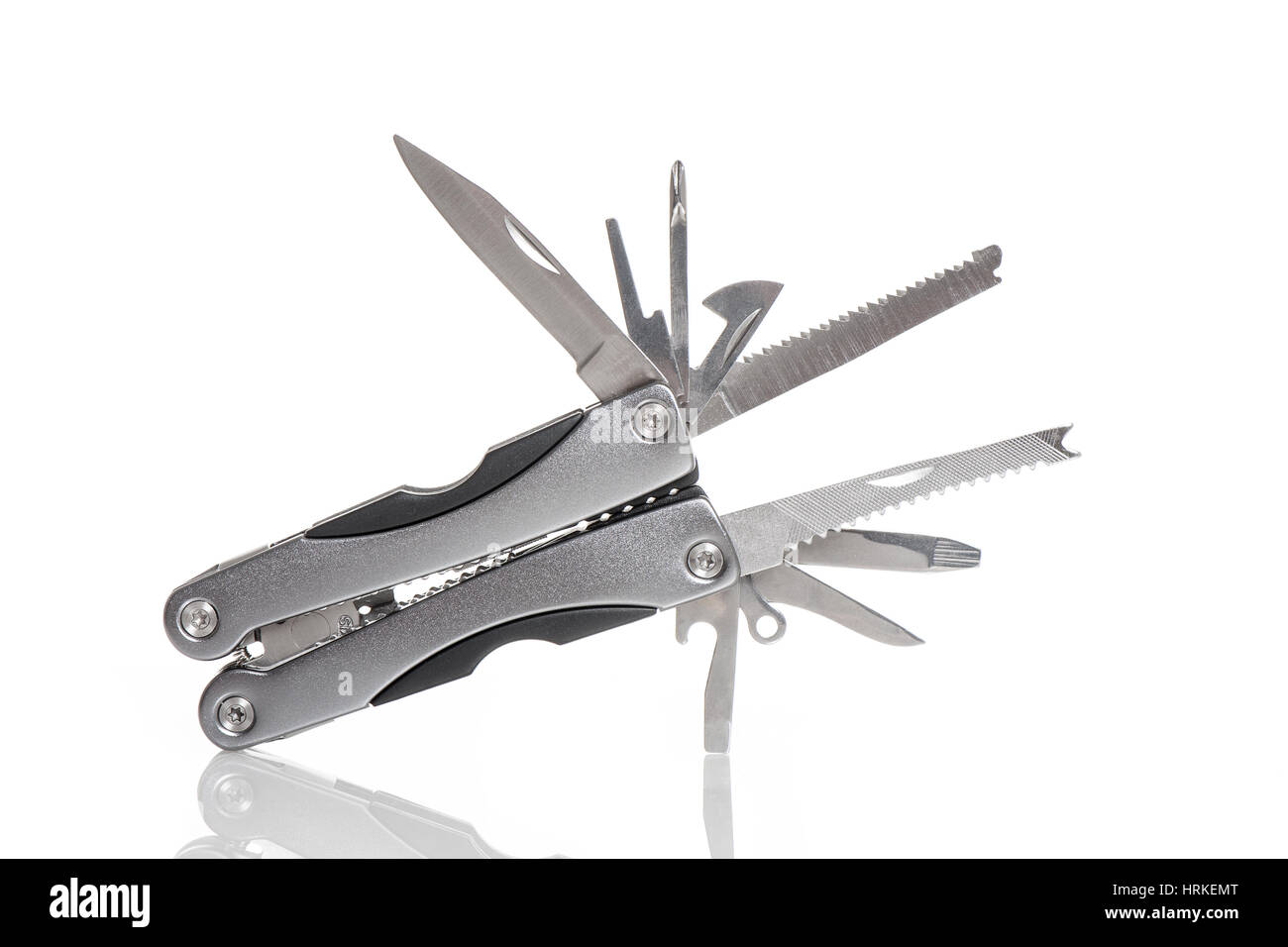 multifunction stainless steel knife isolated on white background Stock ...