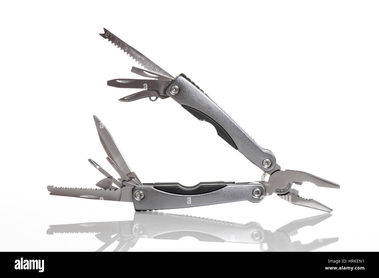 multifunction stainless steel knife isolated on white background Stock ...