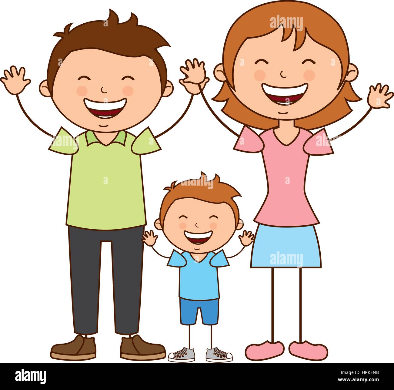 happy family members icon Stock Vector Image & Art - Alamy