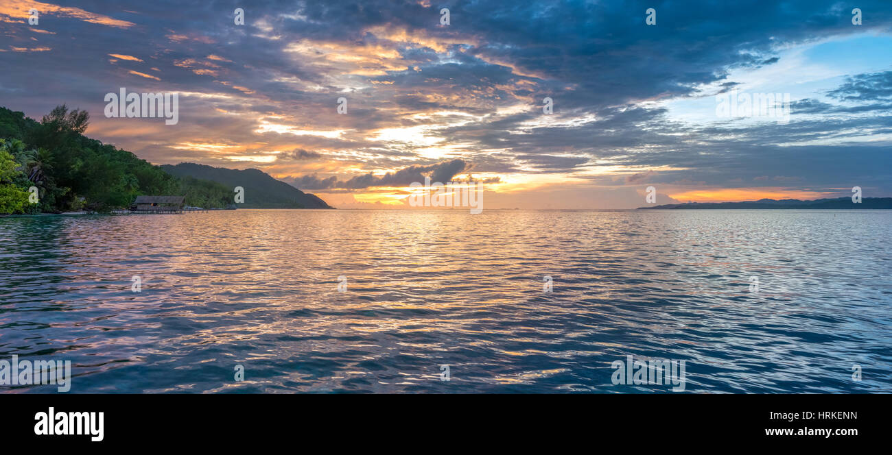 Sunset Sky over Kri and Monsuar, West Papuan, Raja Ampat, Indonesia ...