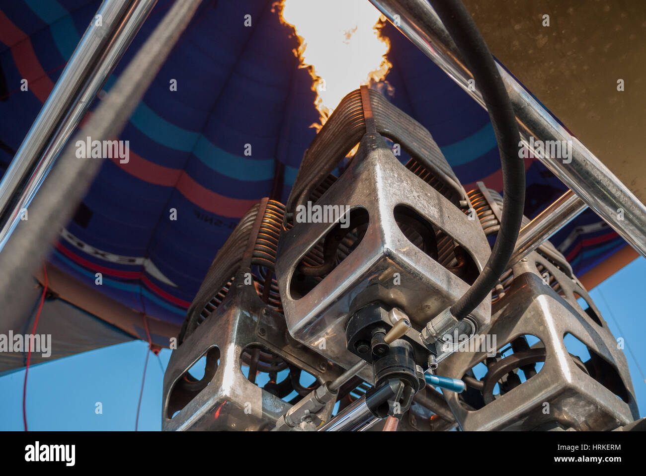 The burner unit of a Hot Air Balloon Stock Photo - Alamy