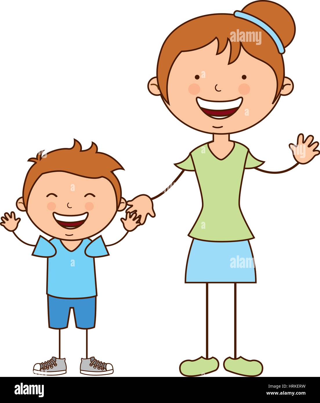 happy family members icon Stock Vector Image & Art - Alamy