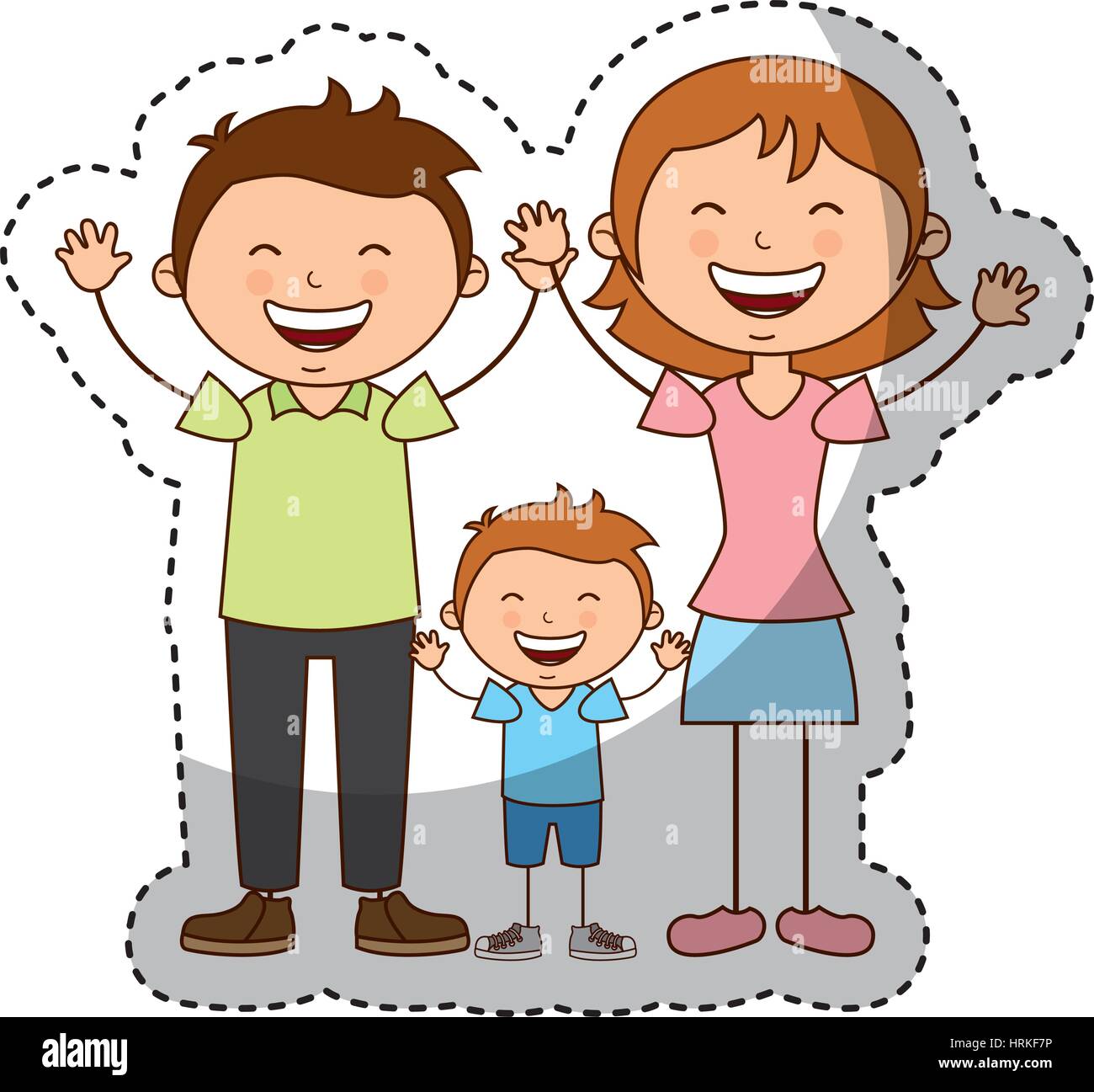 happy family members icon Stock Vector Image & Art - Alamy
