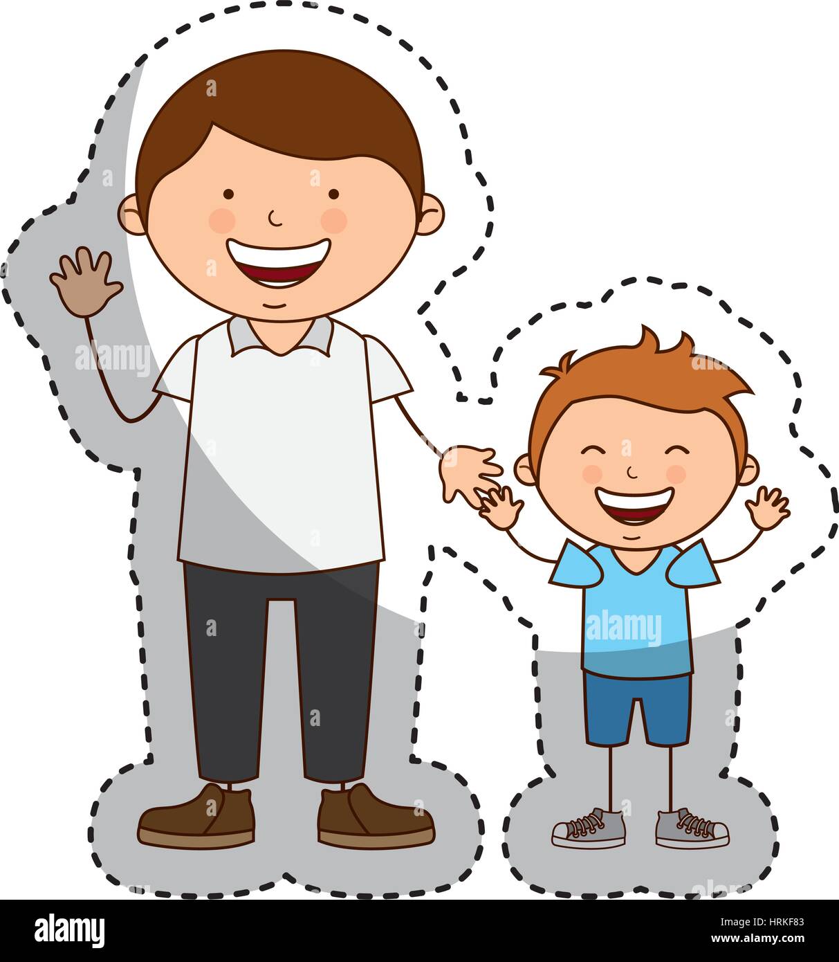 happy family members icon Stock Vector Image & Art - Alamy