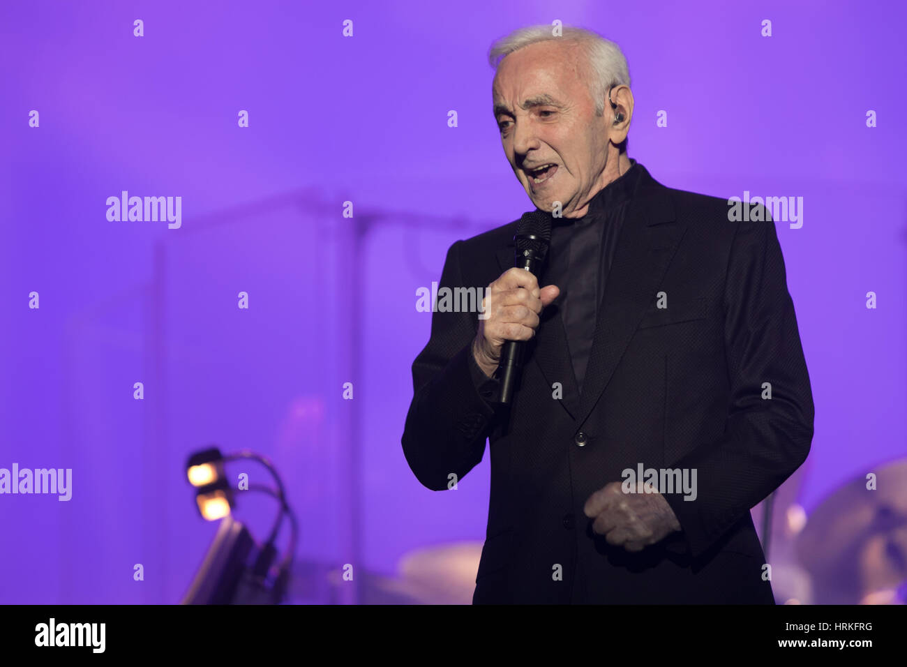 Concert of French singer Charles Aznavour at MEO Arena, Lisbon ...