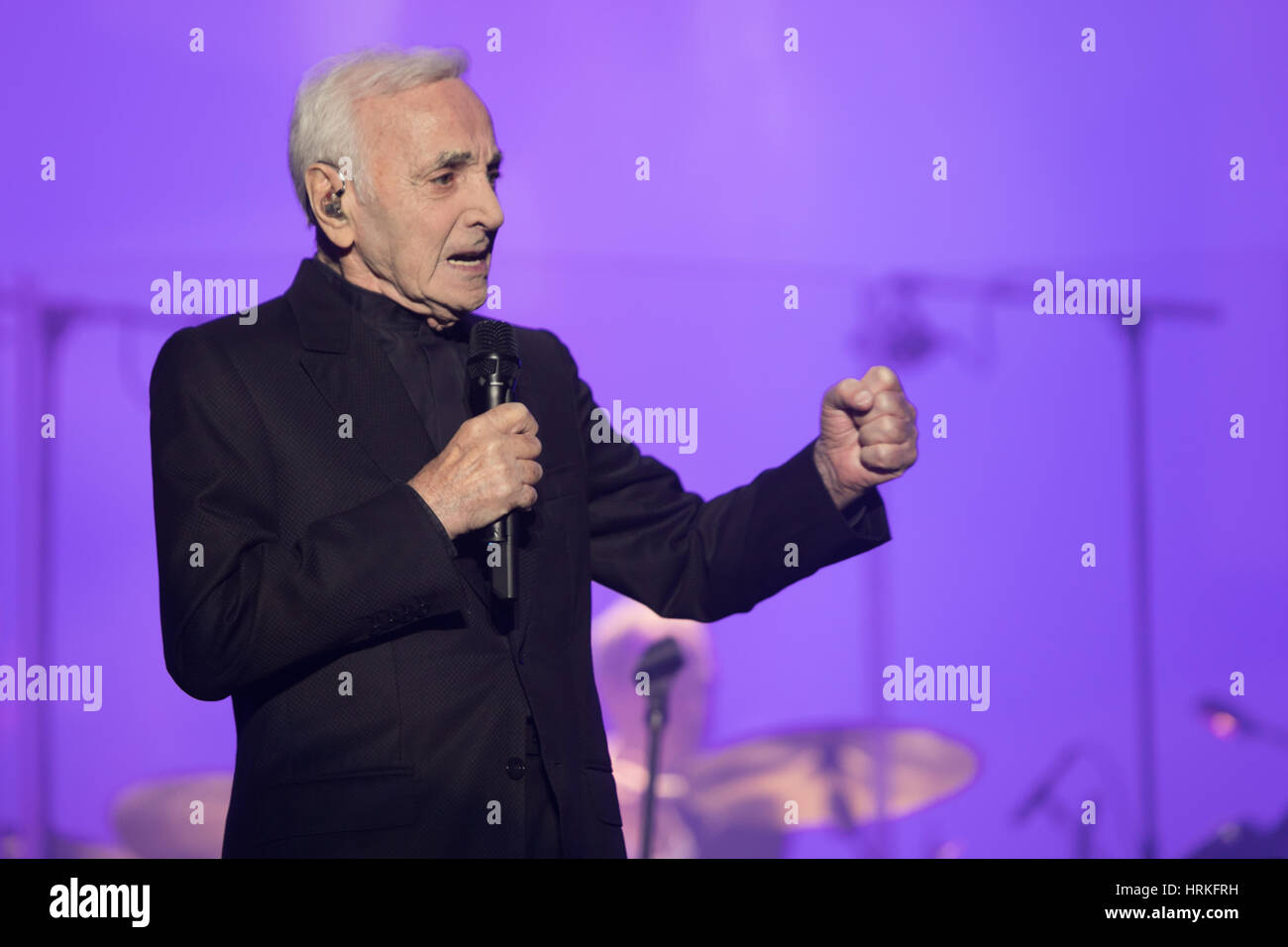 Concert of French singer Charles Aznavour at MEO Arena, Lisbon ...