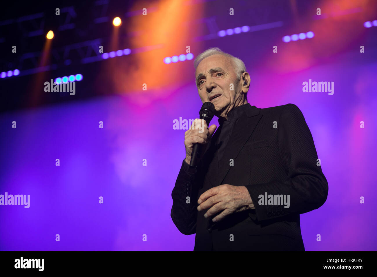 Concert of French singer Charles Aznavour at MEO Arena, Lisbon ...
