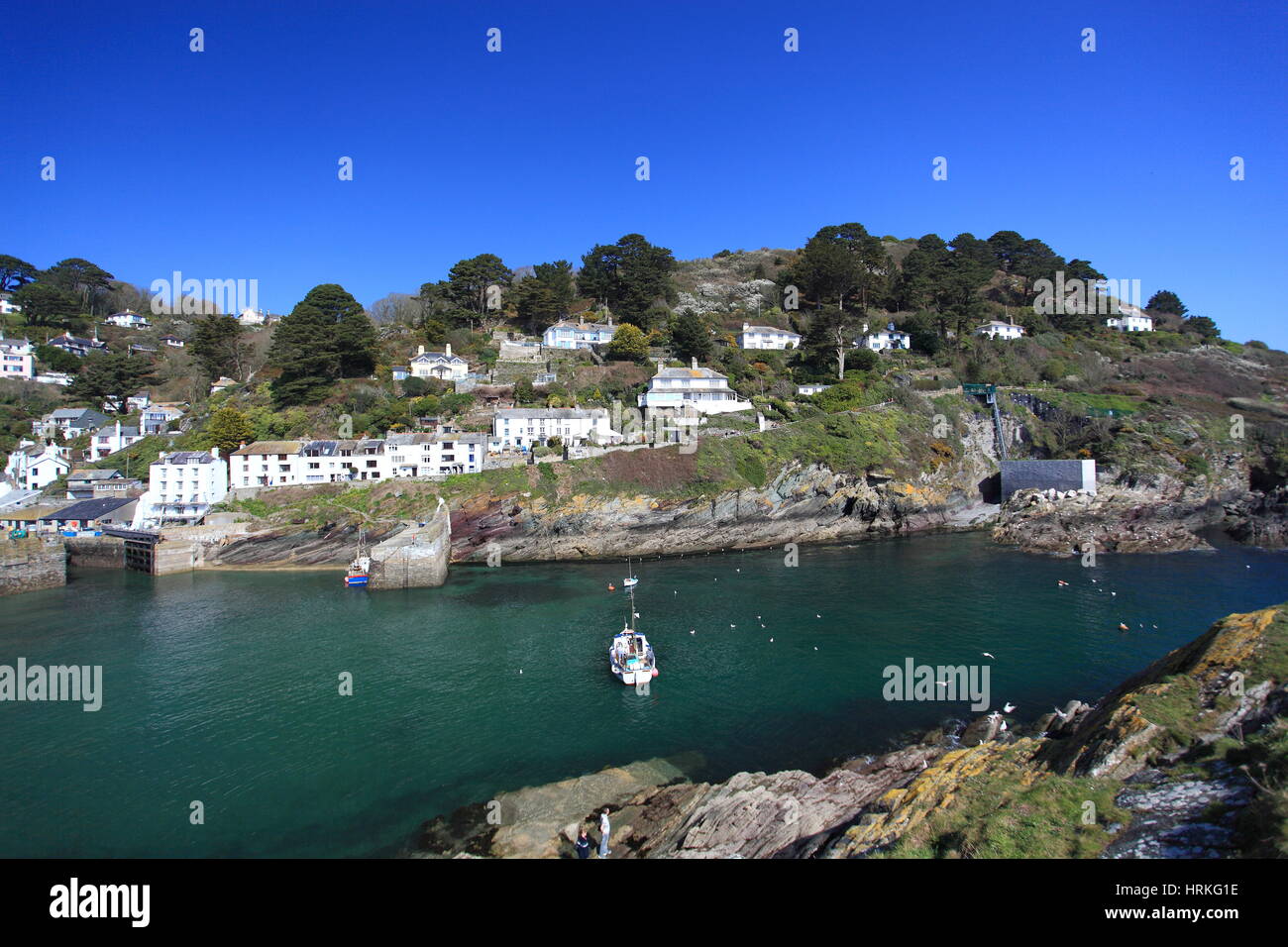 Polperro in Cornwall, England Stock Photo - Alamy
