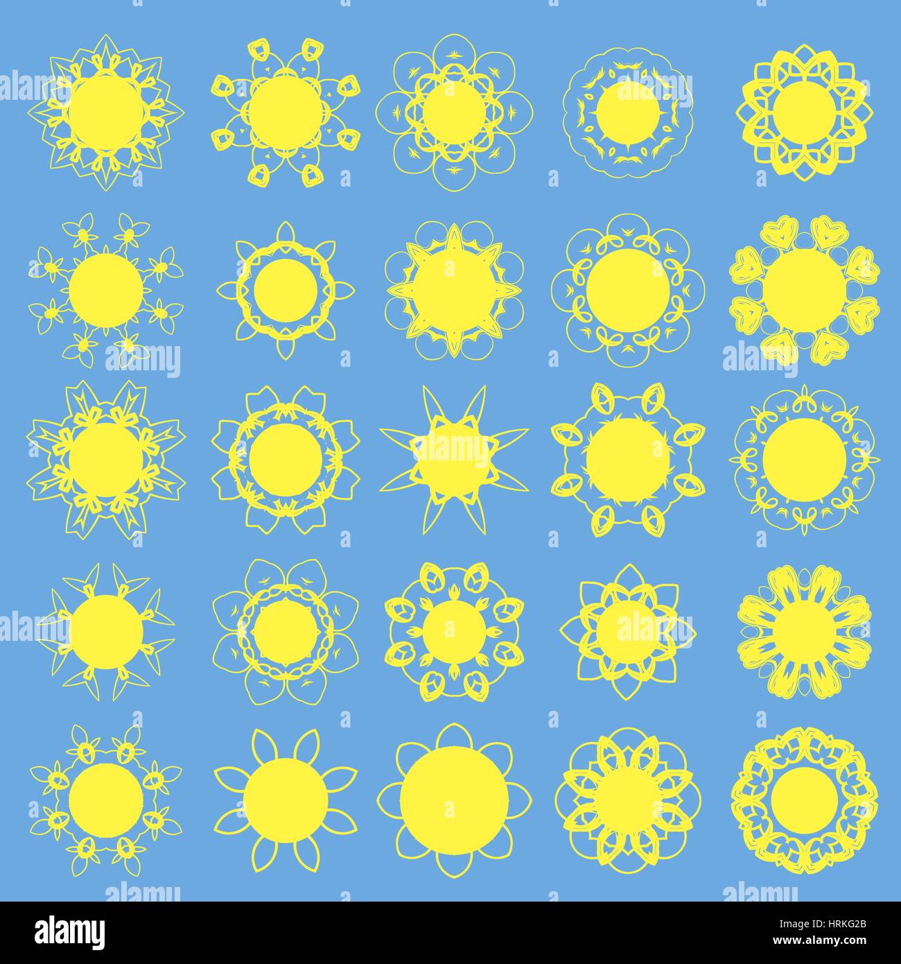 Sunrays Set Stock Vector Images - Alamy