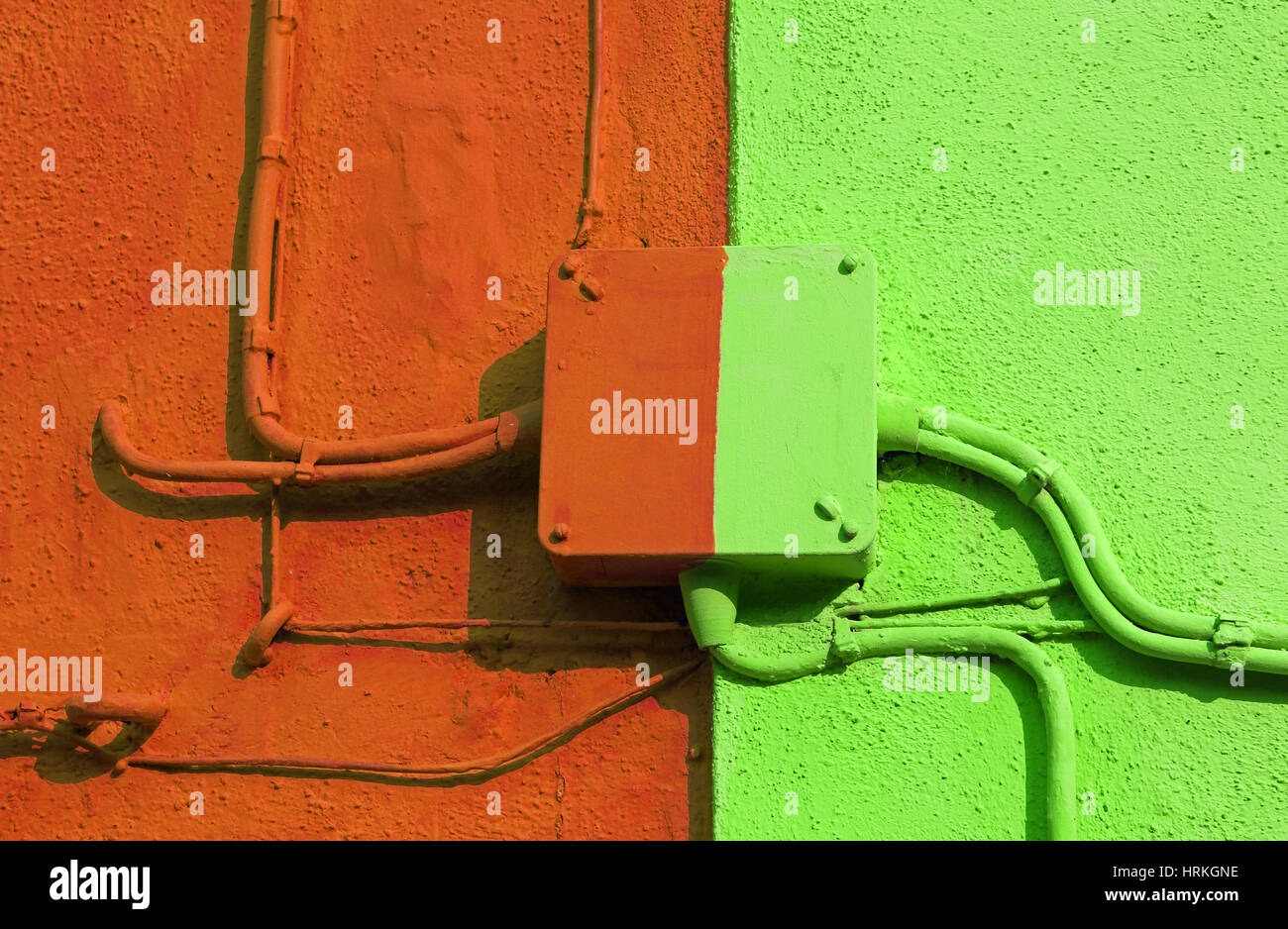 large electrical junction box of a colorful house on the island of ...