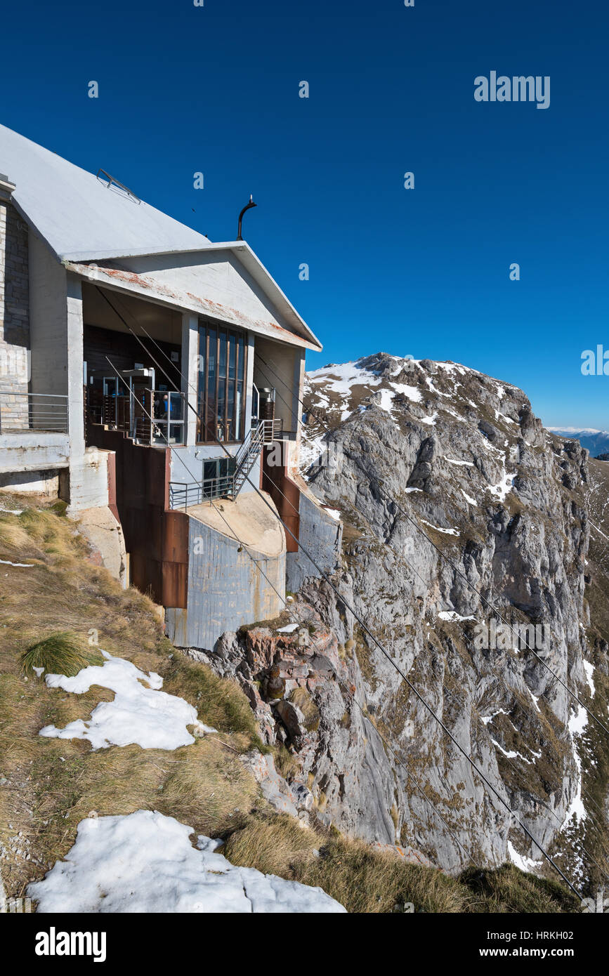 Cable car station in Picos de Europa mountains, Cantabria, Spain Stock ...