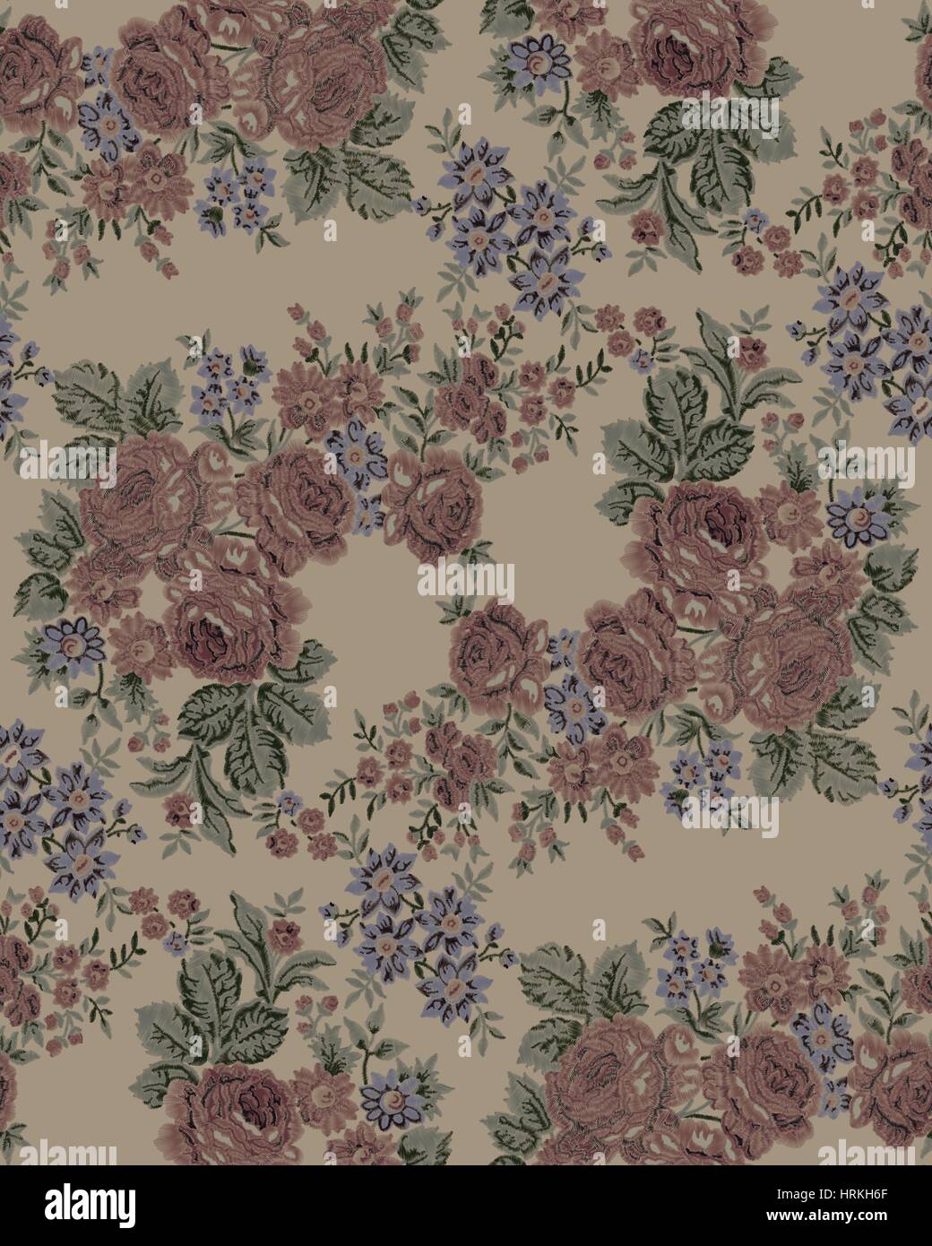 Vintage embroidery pattern hi-res stock photography and images - Alamy