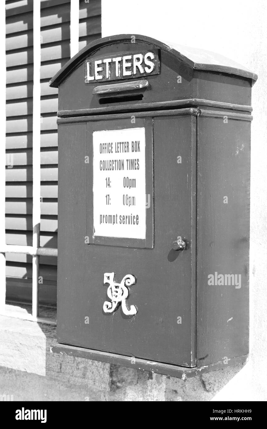 Pillar box detail Black and White Stock Photos & Images - Alamy