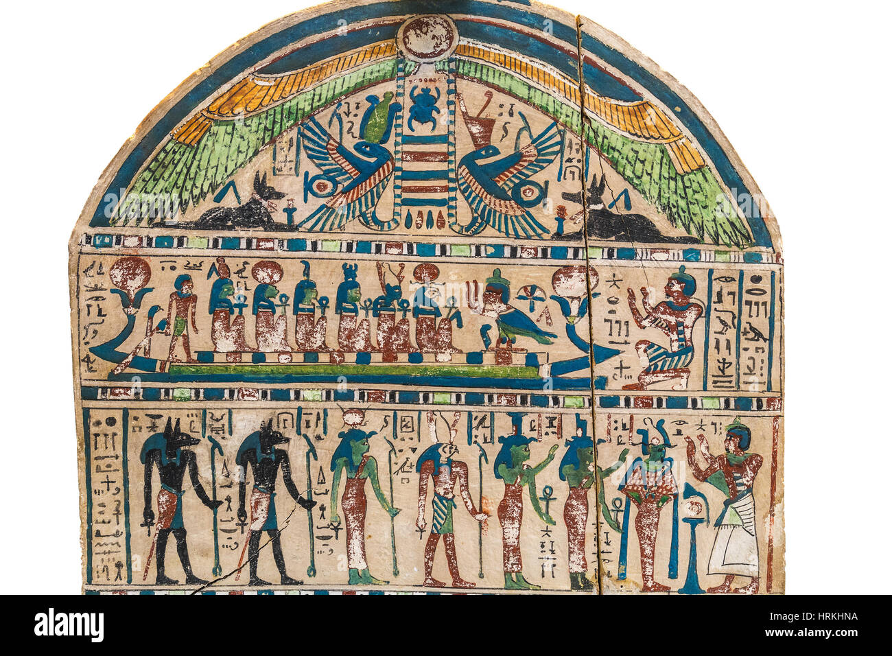 Ancient stone found in Egypt showing many colorful hierogliphs Stock ...