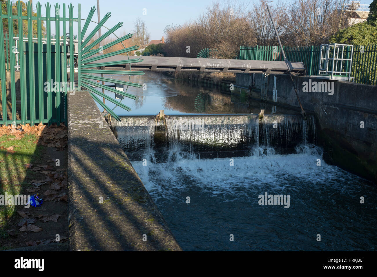 Weir seen from West End Road Ipswich Stock Photo - Alamy