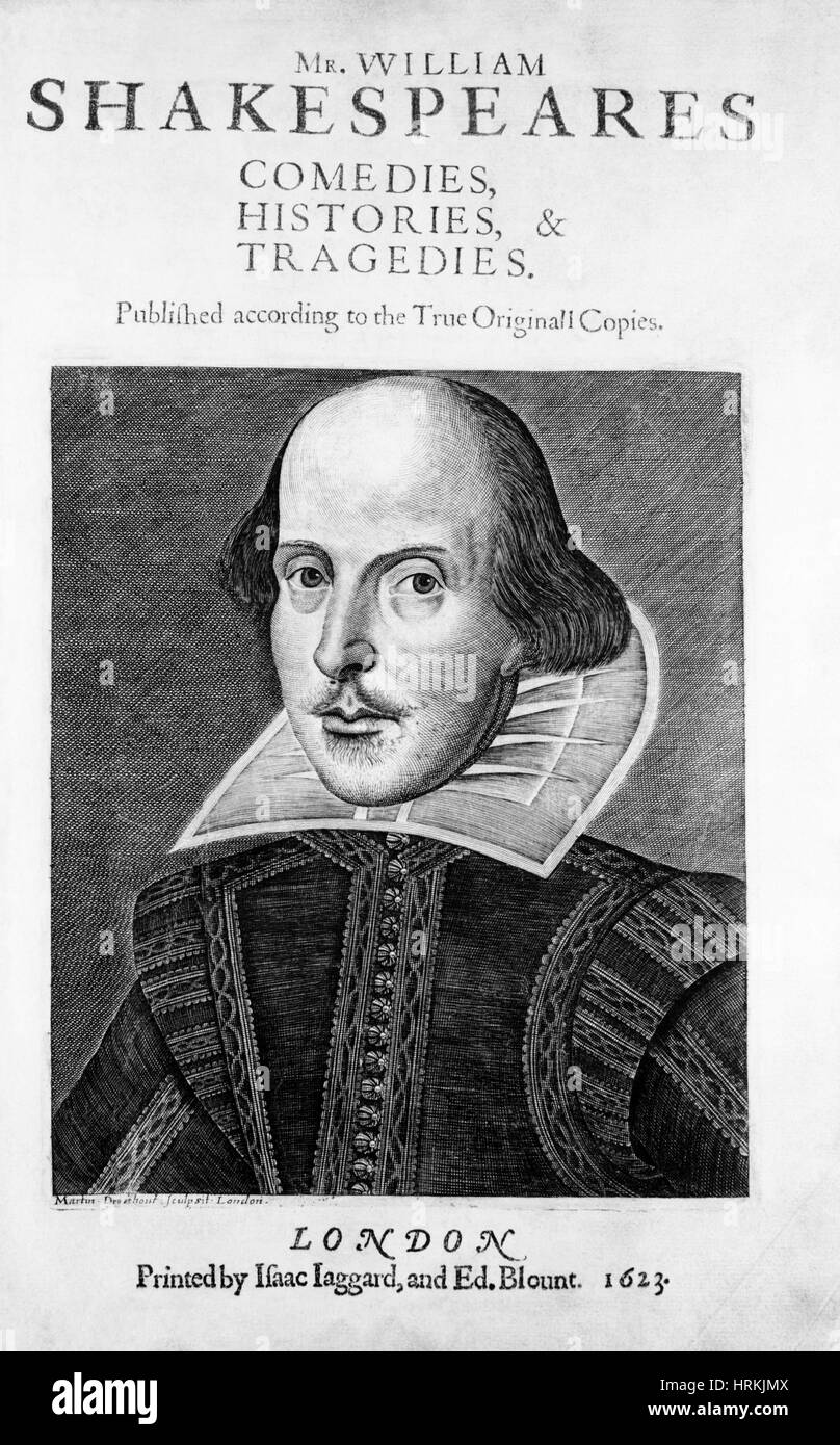 Engraving of william shakespeare Black and White Stock Photos & Images ...