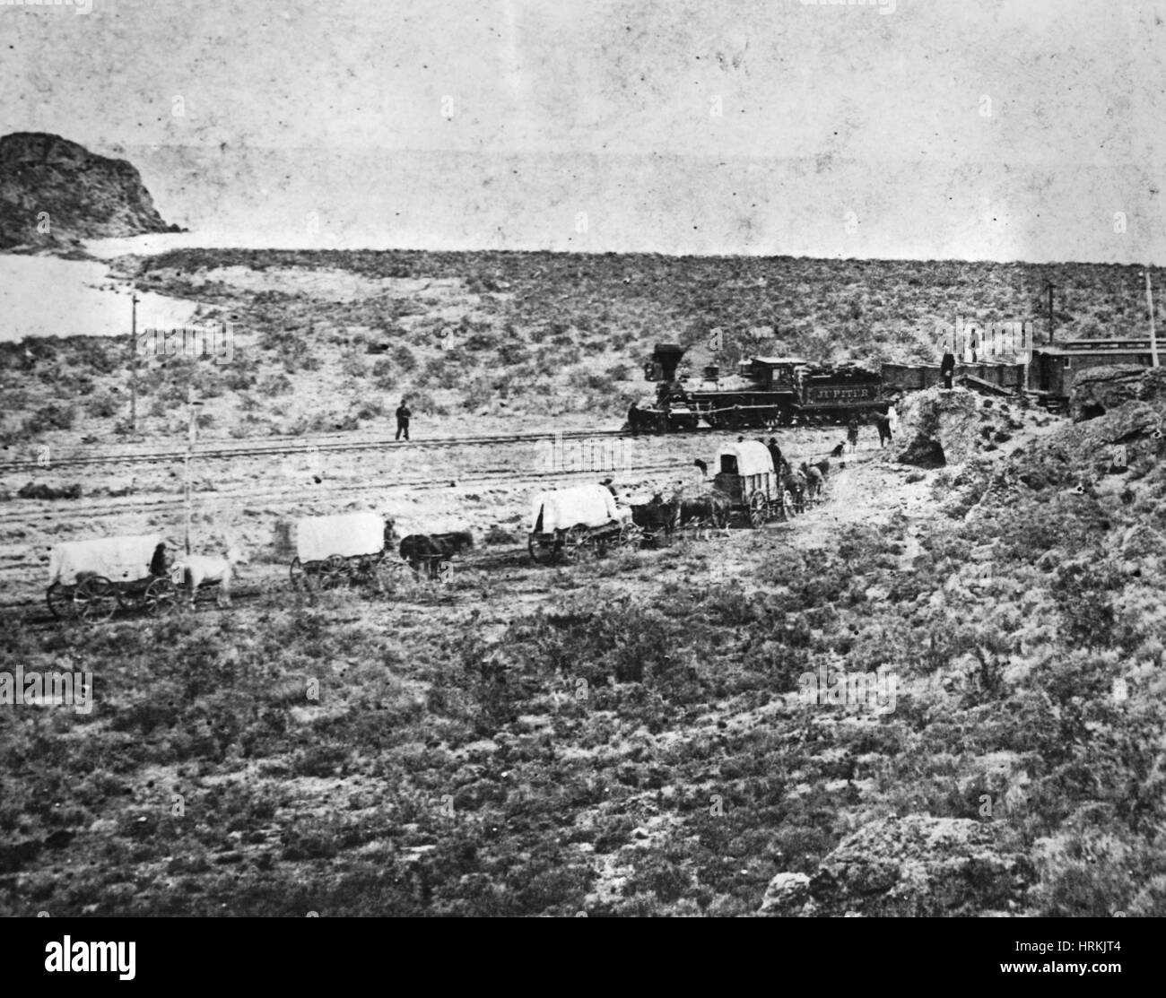 Golden spike ceremony, 1869 hi-res stock photography and images - Alamy