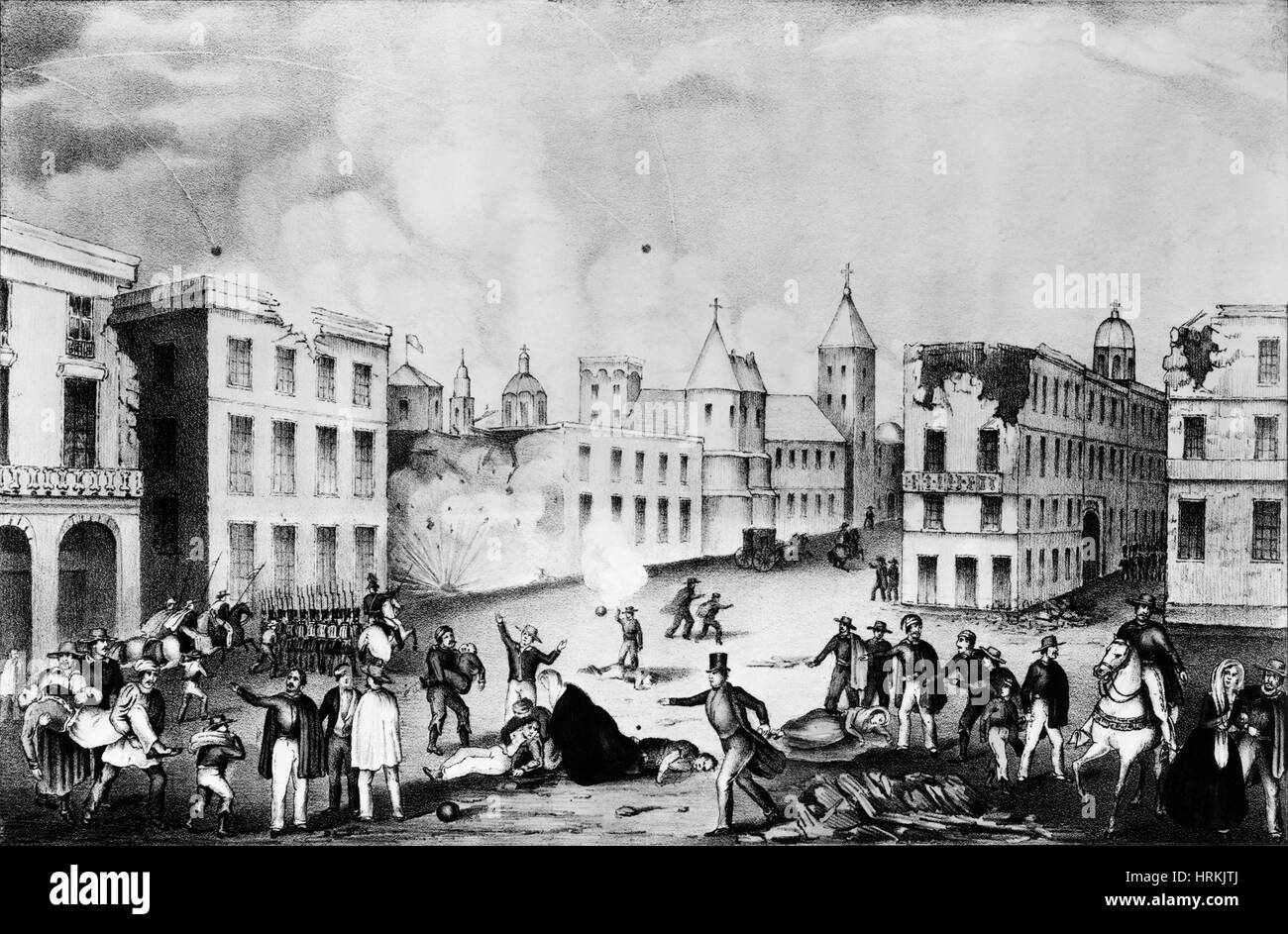 Battle lithograph Black and White Stock Photos & Images - Alamy