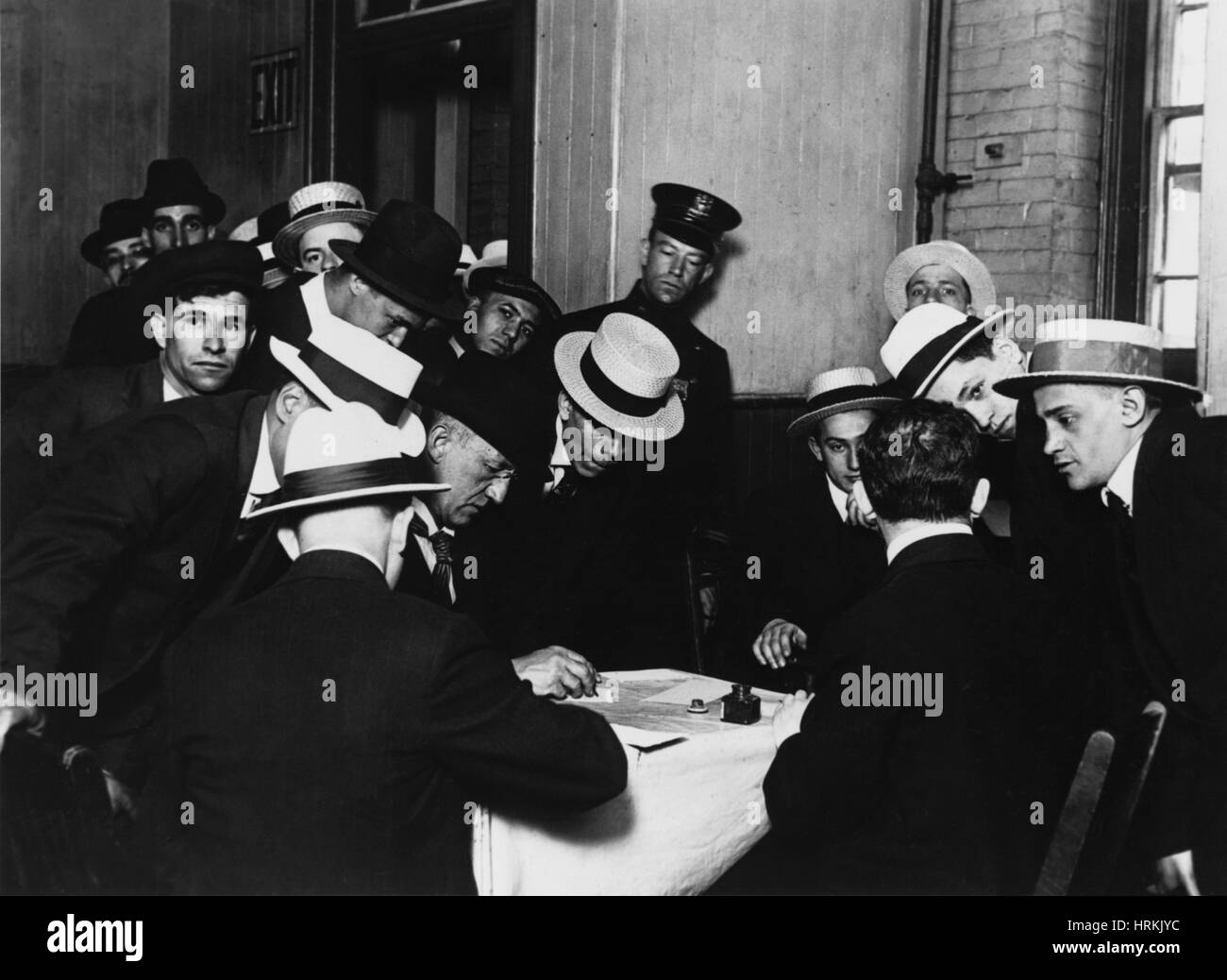 WWI, Draft Registration, 1917 Stock Photo - Alamy WWI, Draft Registration, 1917 Stock Photo - Alamy
