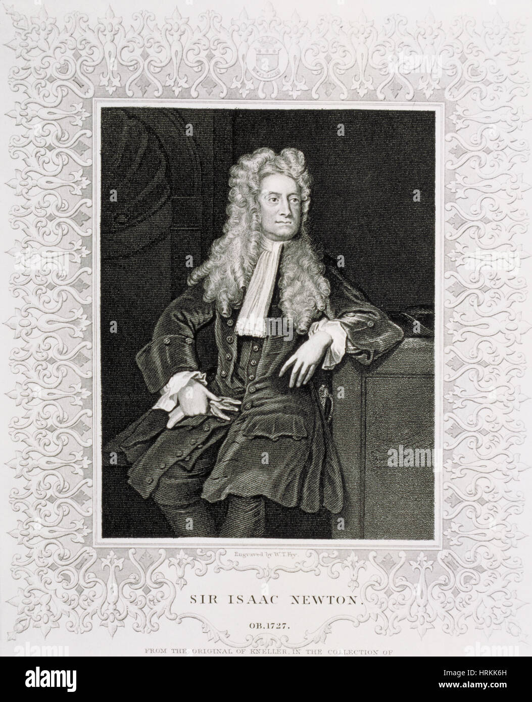 Isaac newton 1642 1727 english mathematician and physicist engraving hi ...
