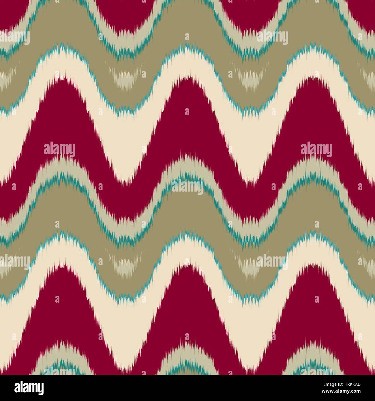 Ikat Seamless Abstract Background Wave Cool