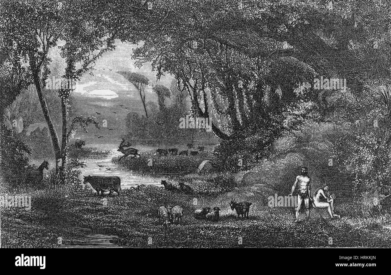 Paleolithic man and woman Black and White Stock Photos & Images - Alamy