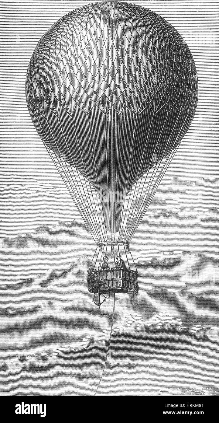 Hydrogen Balloon, 19th Century Stock Photo - Alamy