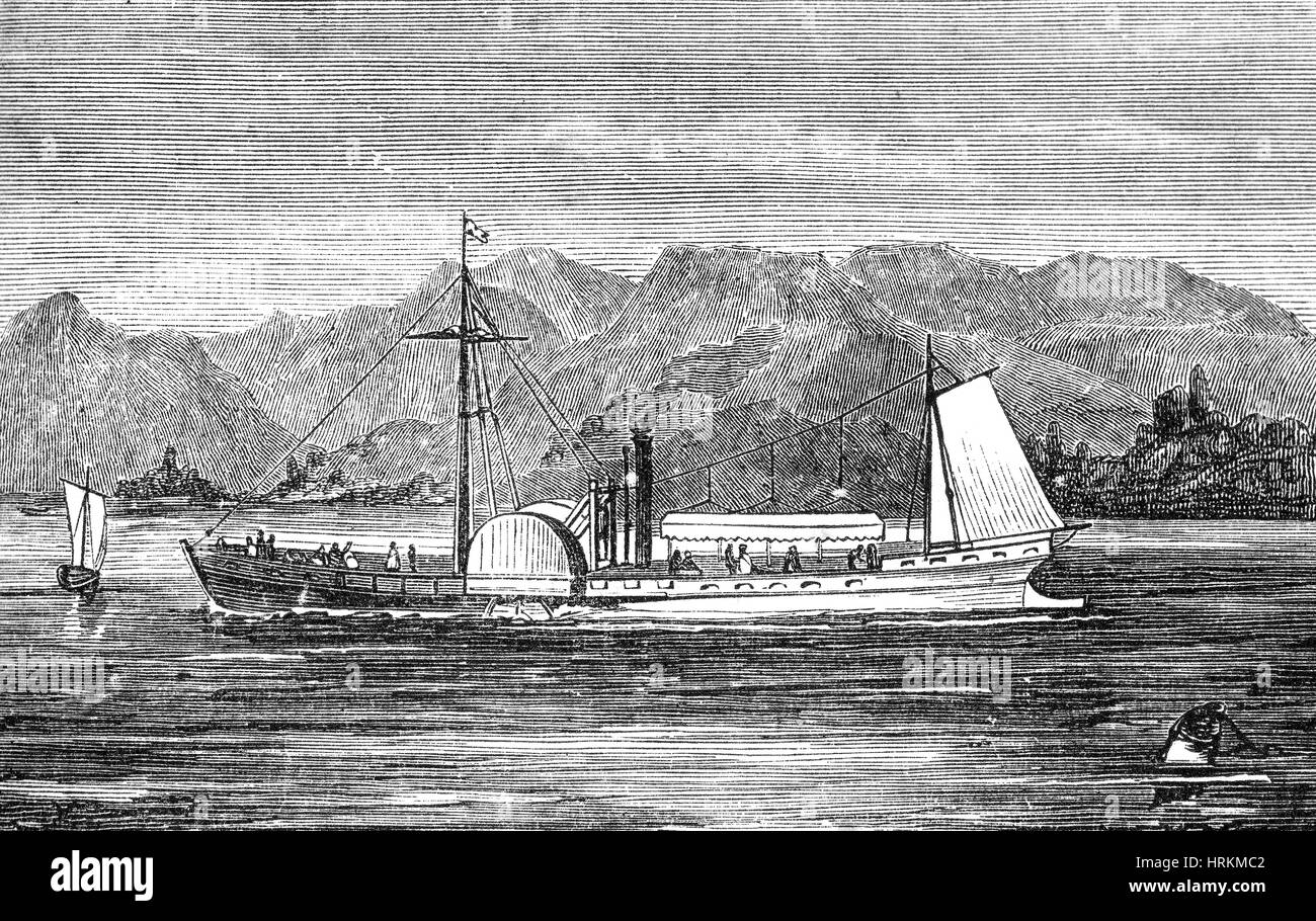 Clermont boat Black and White Stock Photos & Images - Alamy