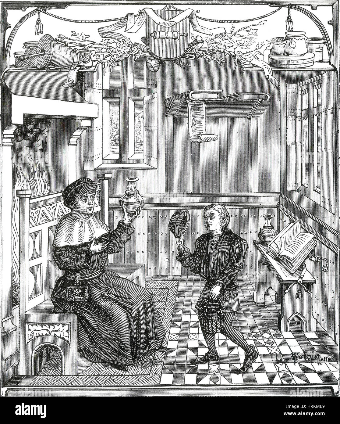 Uroscopy, 15th Century Stock Photo - Alamy