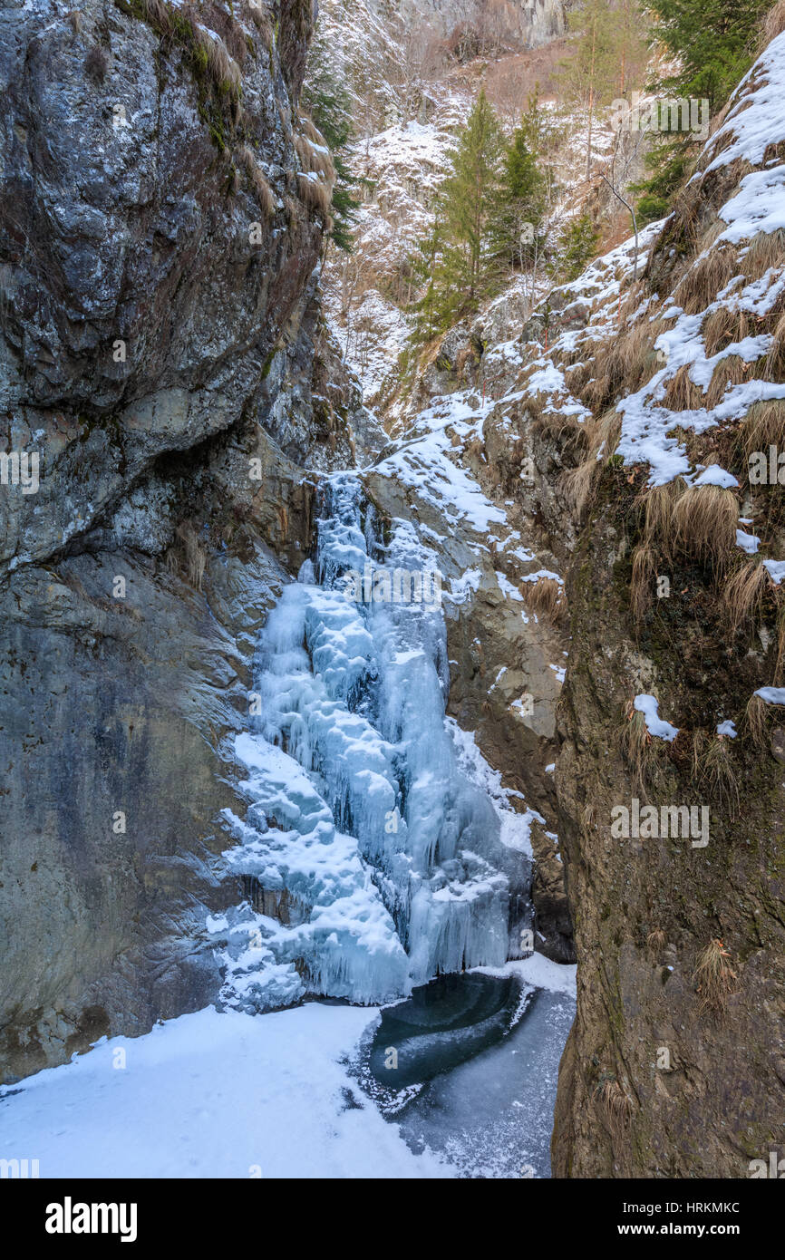 Landscape with Valea lui Stan canyon and river in Romania Stock Photo ...