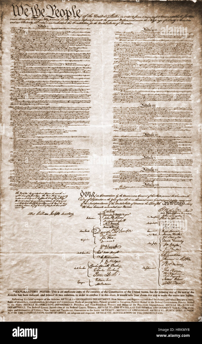 Us constitution hi-res stock photography and images - Alamy