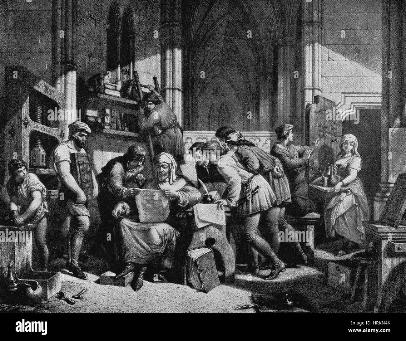 William Caxton, English Printer and Merchant Stock Photo - Alamy