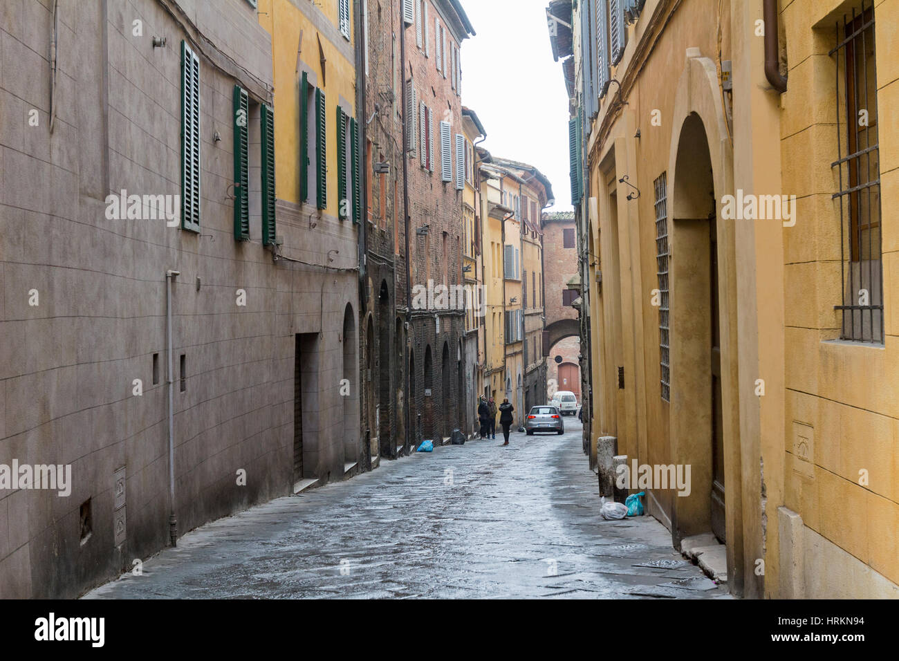 A side street in Siena, Italy Stock Photo - Alamy