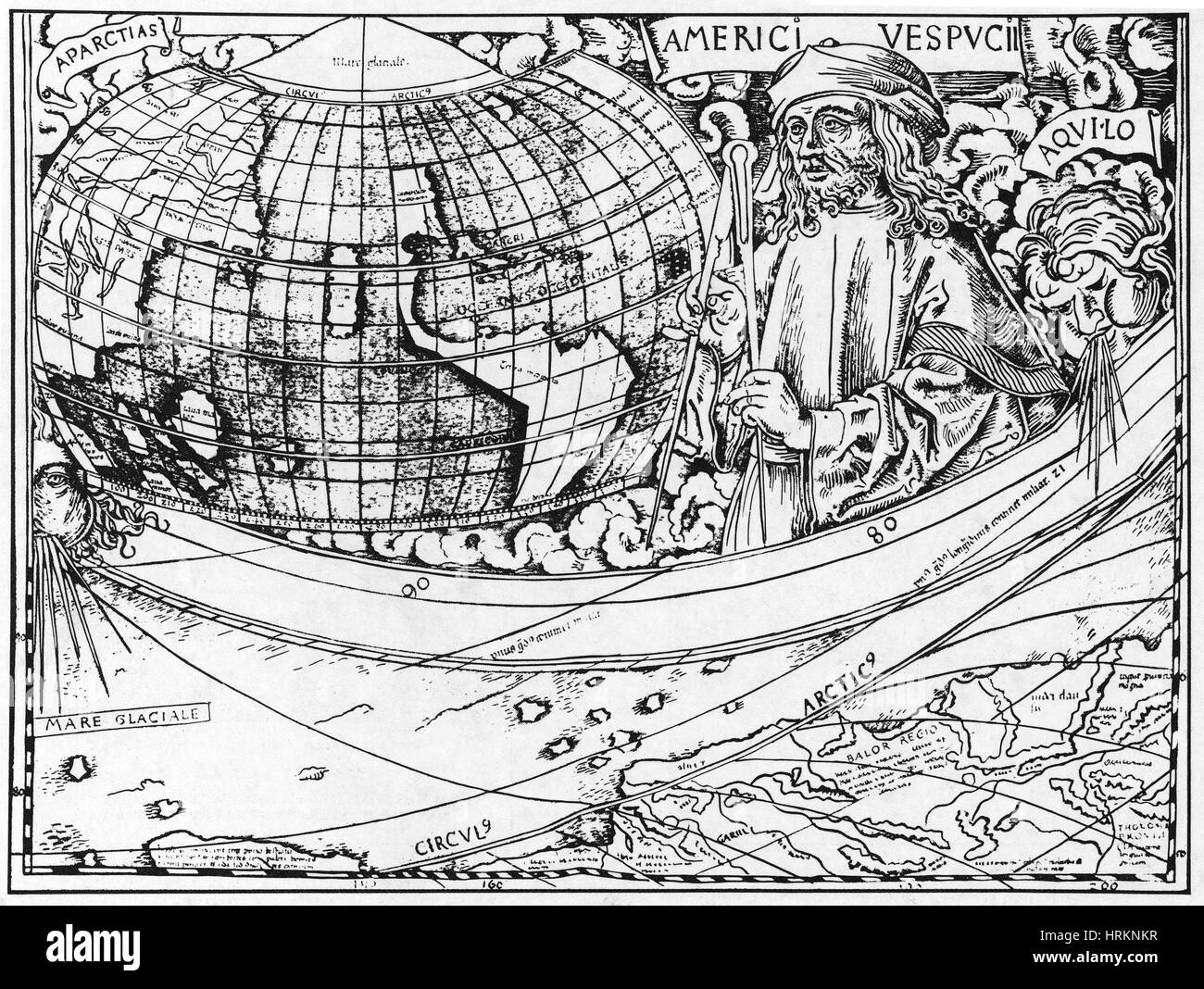 Amerigo vespucci map hi-res stock photography and images - Alamy