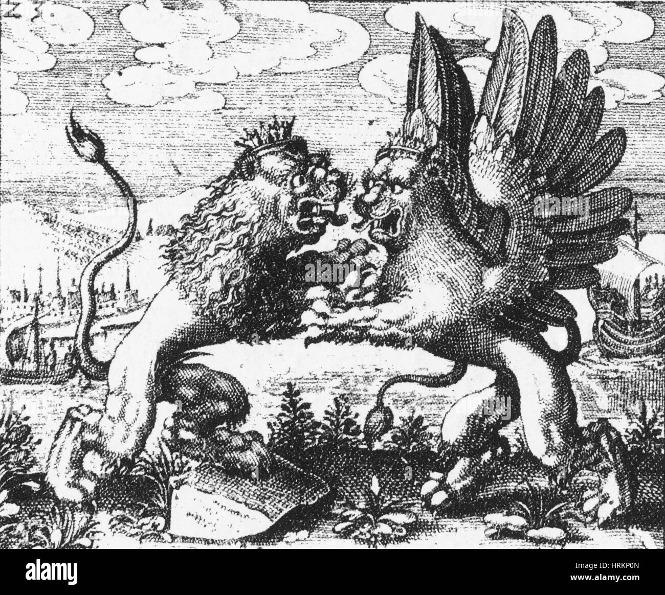Griffin illustration hi-res stock photography and images - Alamy