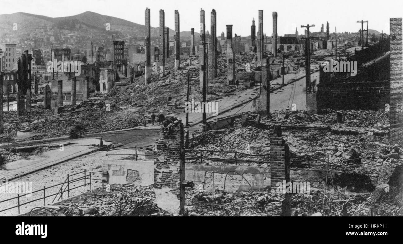 San Francisco Earthquake, 1906 Stock Photo - Alamy