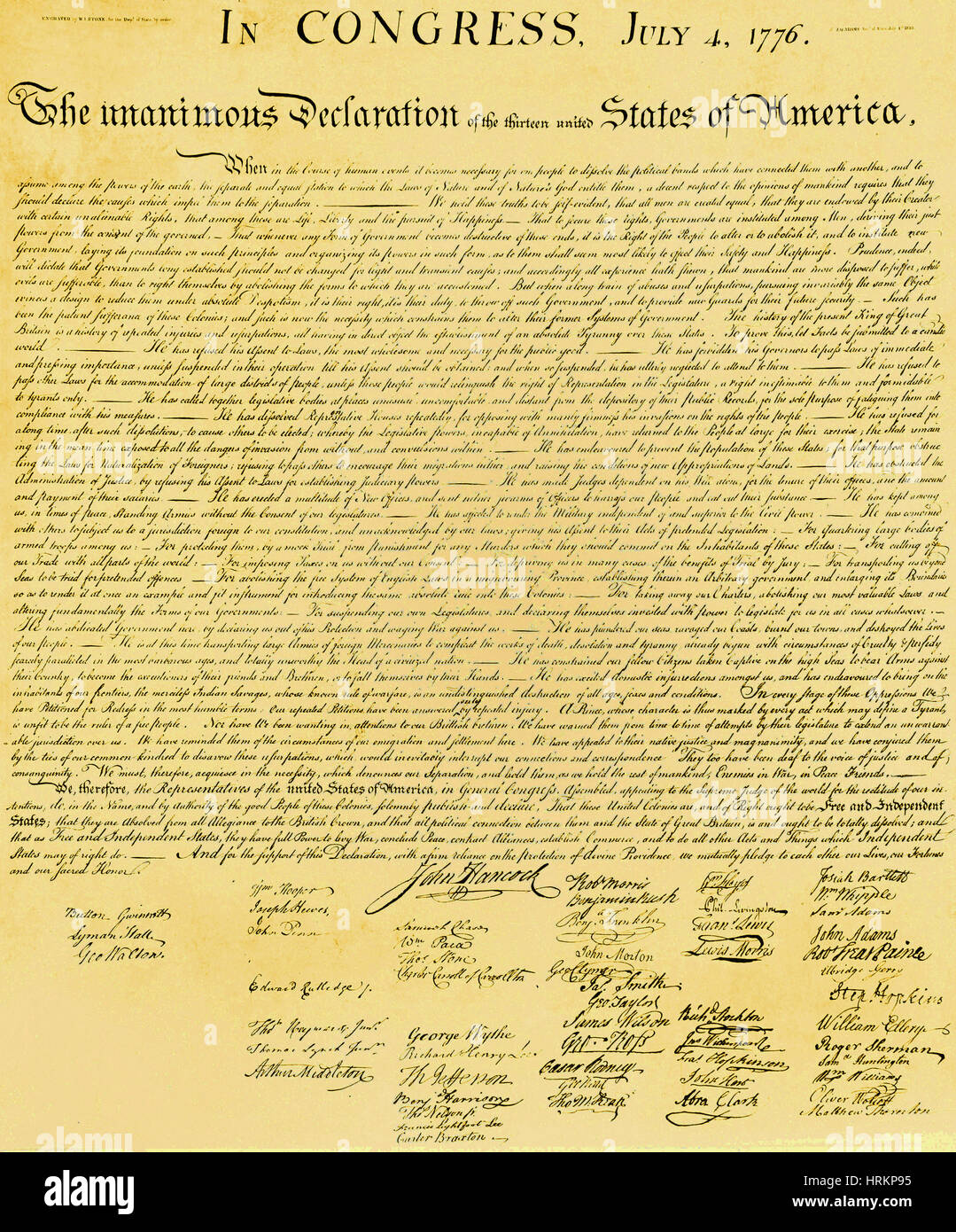 Declaration of independence 1776 hi-res stock photography and images - Alamy