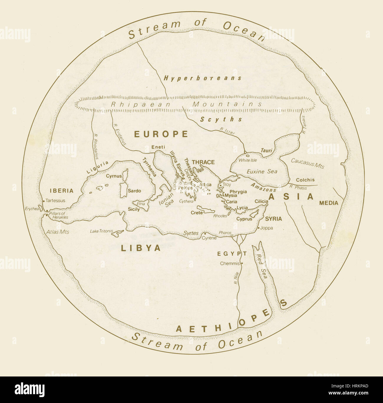 Map of ancient mediterranean world hi-res stock photography and images ...