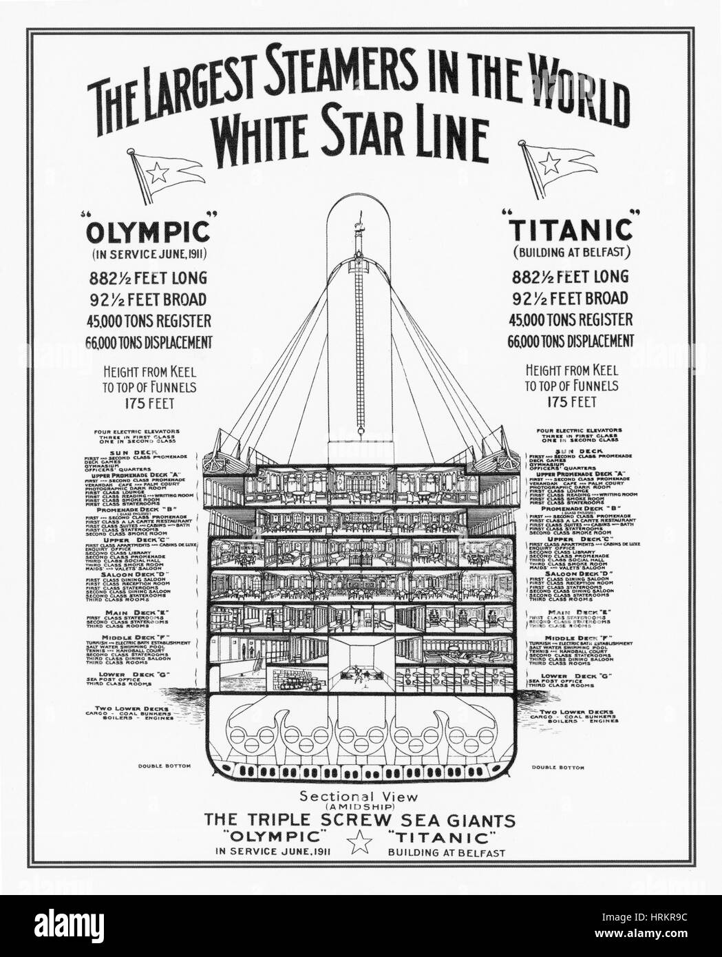 Rms titanic passenger ship Black and White Stock Photos & Images - Alamy
