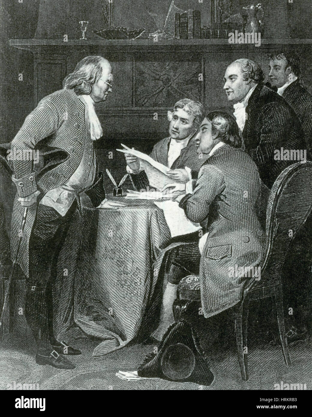 Declaration Committee, 1776 Stock Photo - Alamy